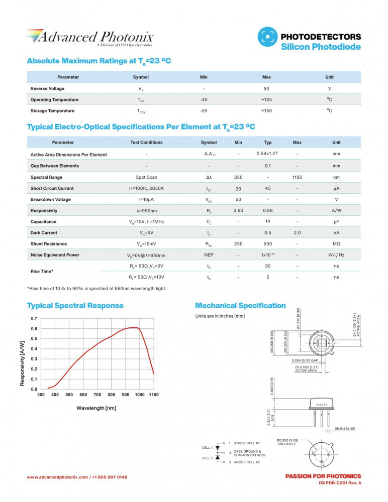 PDB-C201 datasheet page 2