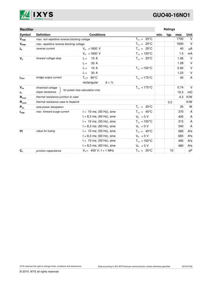 GUO40-16NO1 datasheet page 2