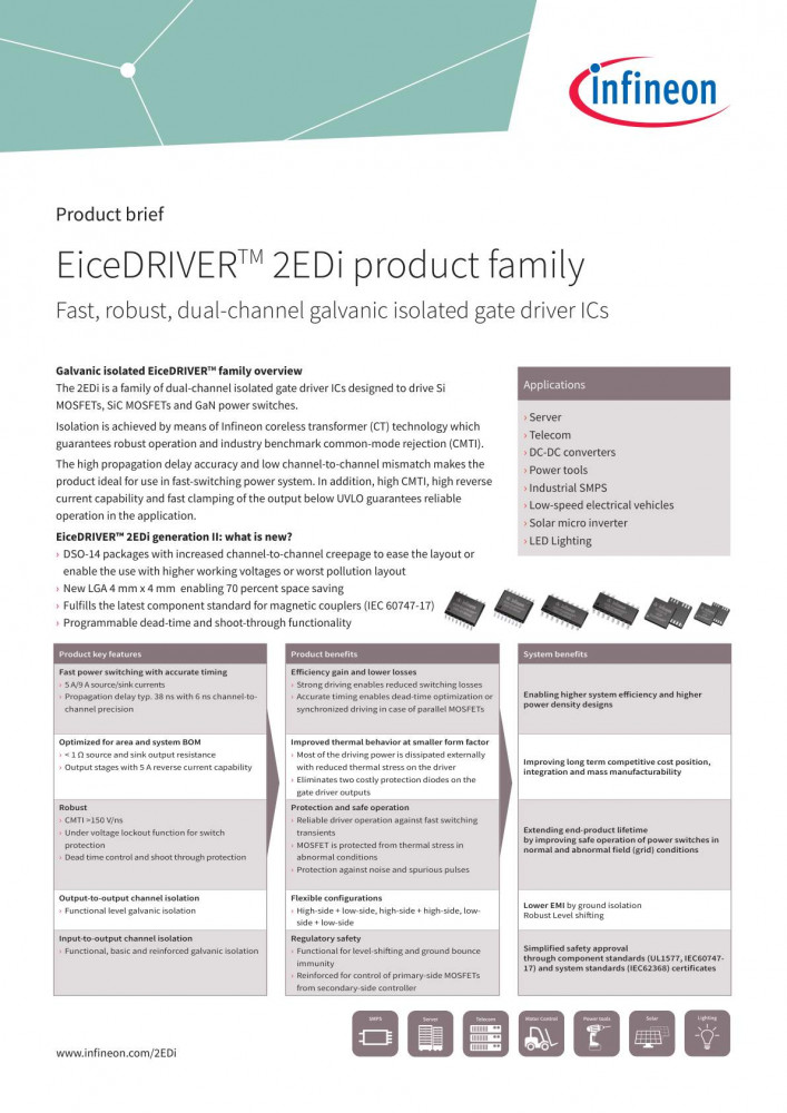 Infineon 2EDi EiceDRIVER product brief page 1