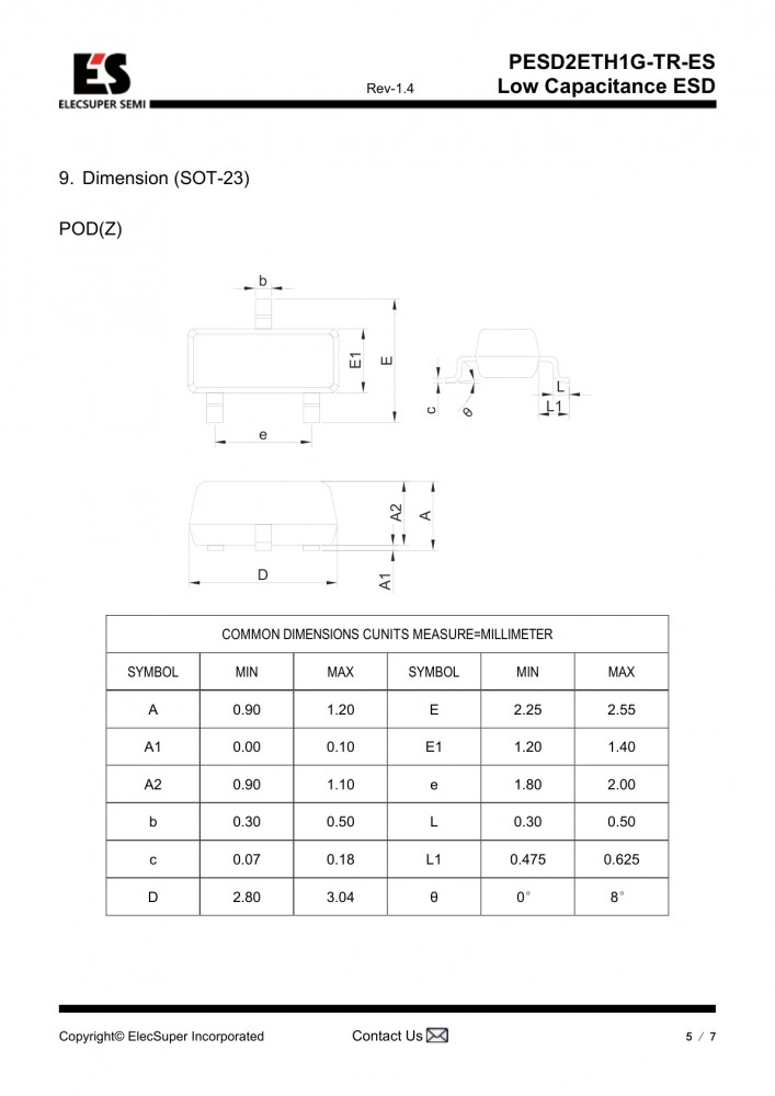 PESD2ETH1G-TR-ES datasheet page 5