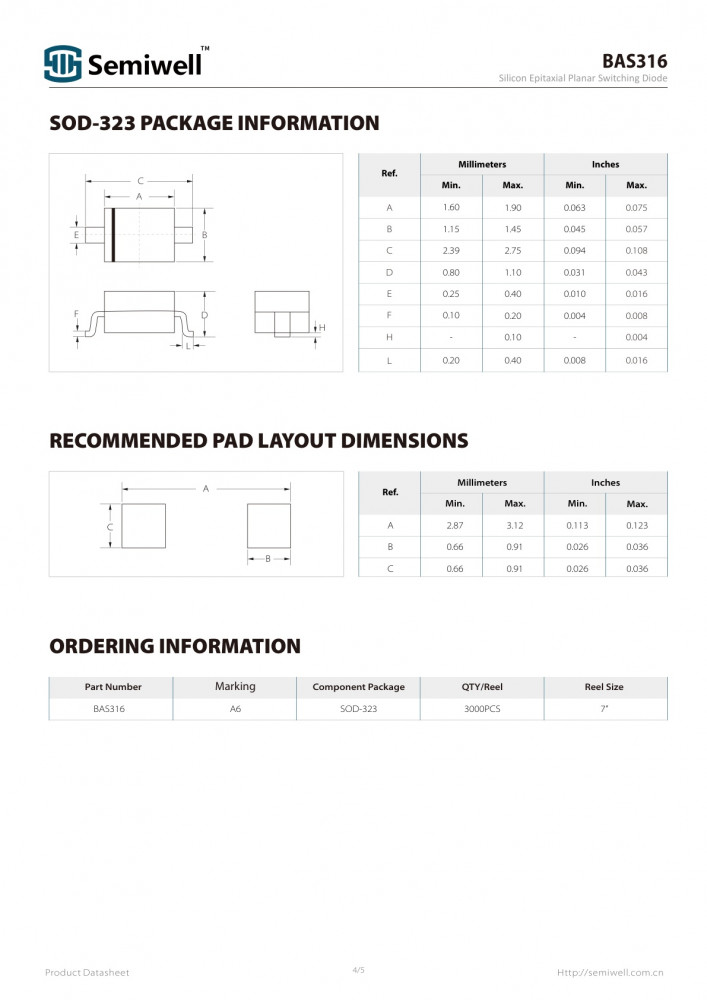 BAS316 datasheet page 4