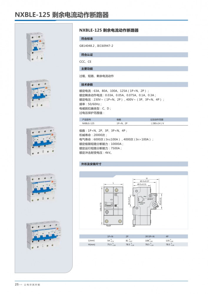 NXBLE-125 technical document page 1