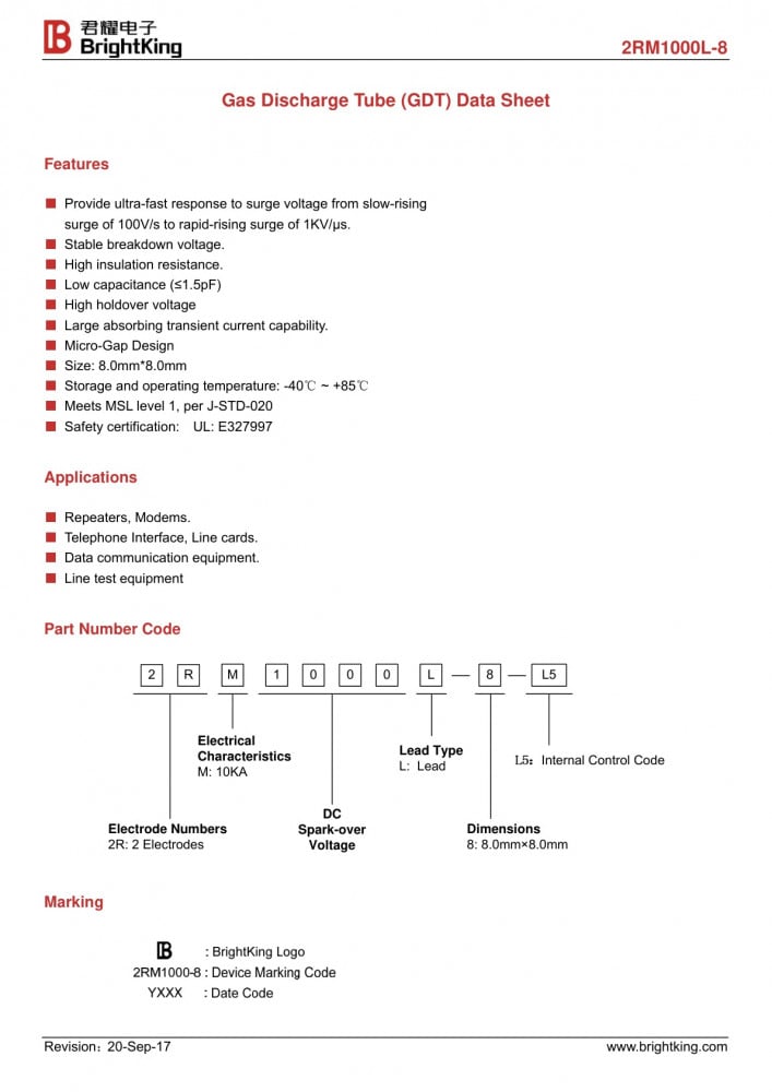 2RM1000L-8-L5/B datasheet page 1
