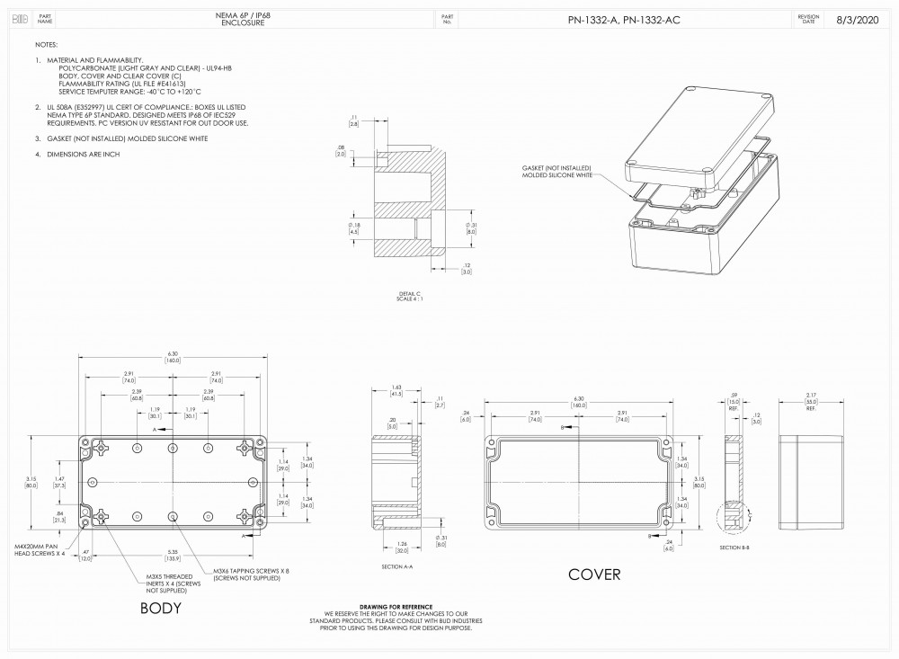 PN-1332-AC product drawing image