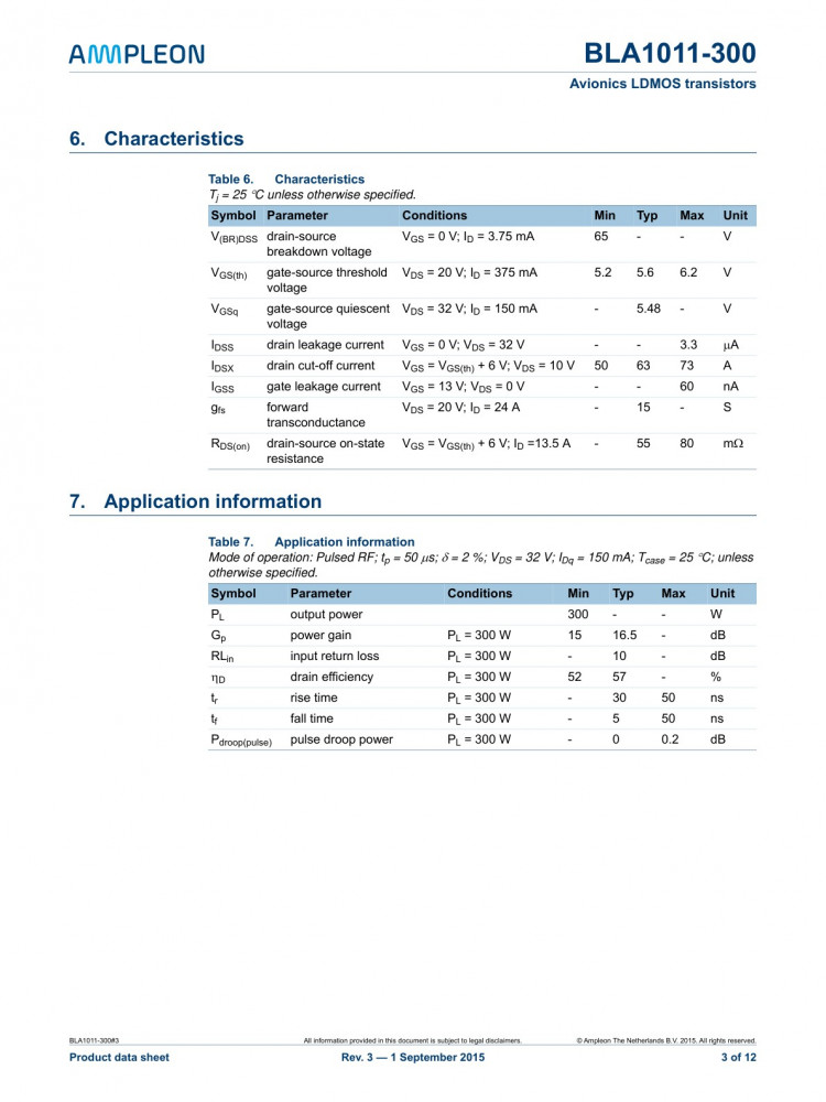 BLA1011-300 datasheet page 3