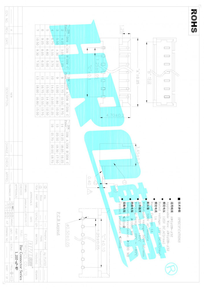 1.25T-15P-WP technical document preview