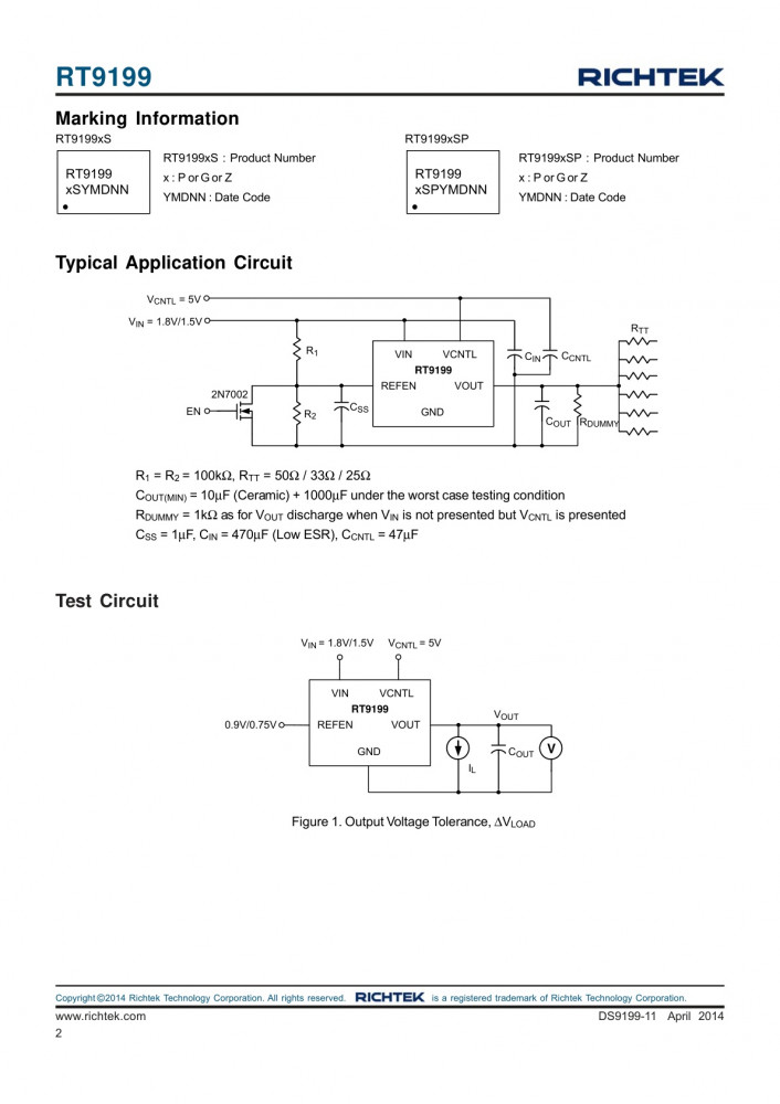 RT9199 datasheet page 2