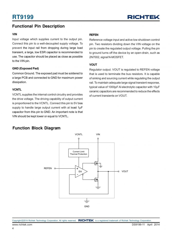 RT9199 datasheet page 4