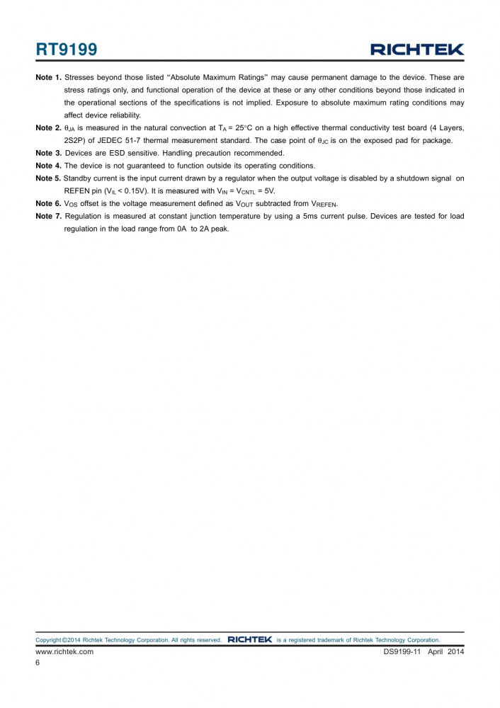 RT9199 datasheet page 6
