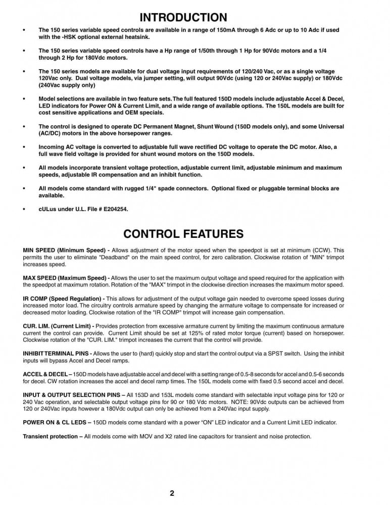 DART 153D-200C manual page 3