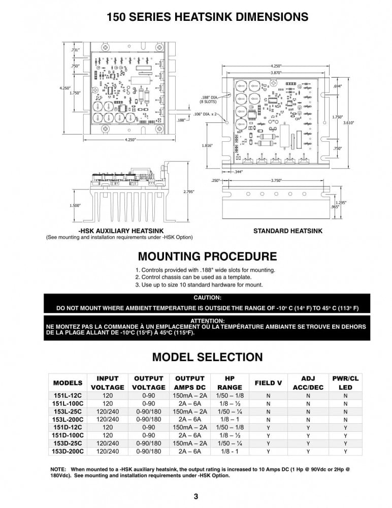 DART 153D-200C manual page 4