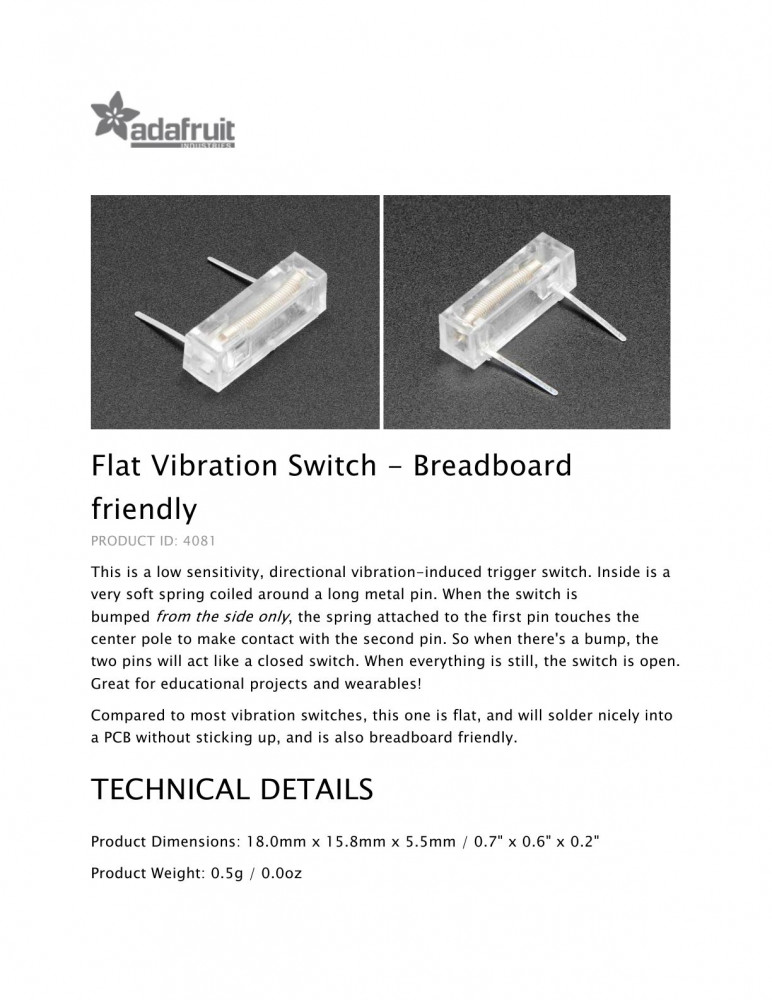 Adafruit 4081 technical document page 1
