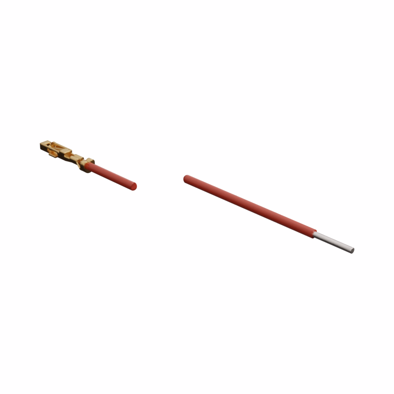Pre-Crimped Lead iGrid-Female-to-Pigtail, Gold (Au) Plating, 450.00mm Length, 26 AWG, Red for sale