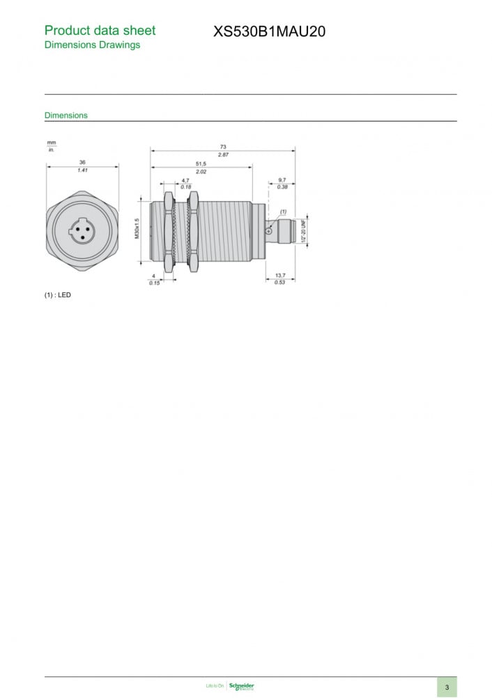 XS530B1MAU20 technical document page 3