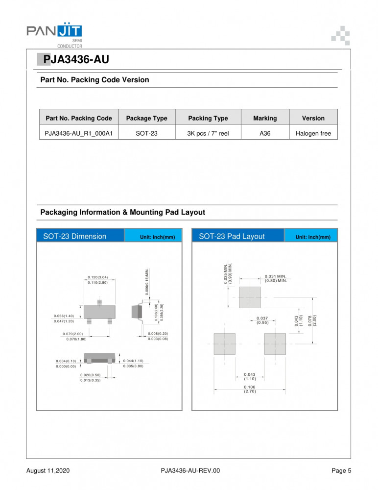 PJA3436-AU datasheet page 5