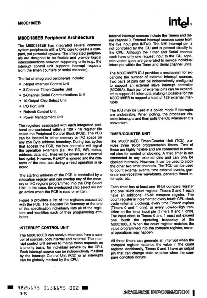 AMD M80C186EB datasheet page 10