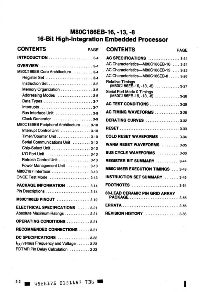AMD M80C186EB datasheet page 2