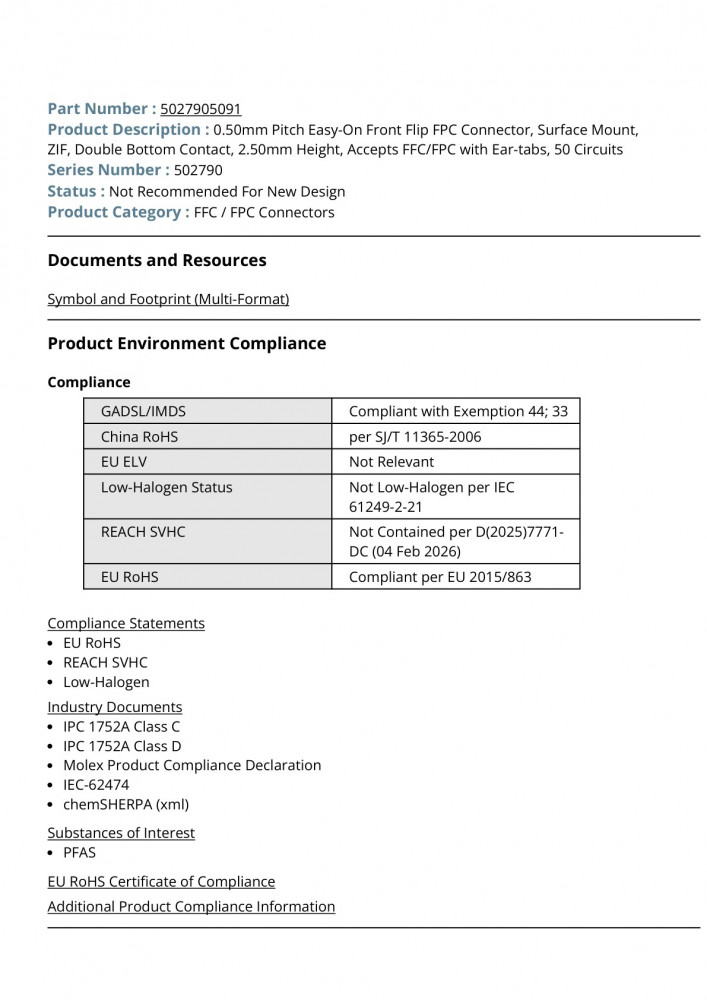 5027905091 technical document page 1