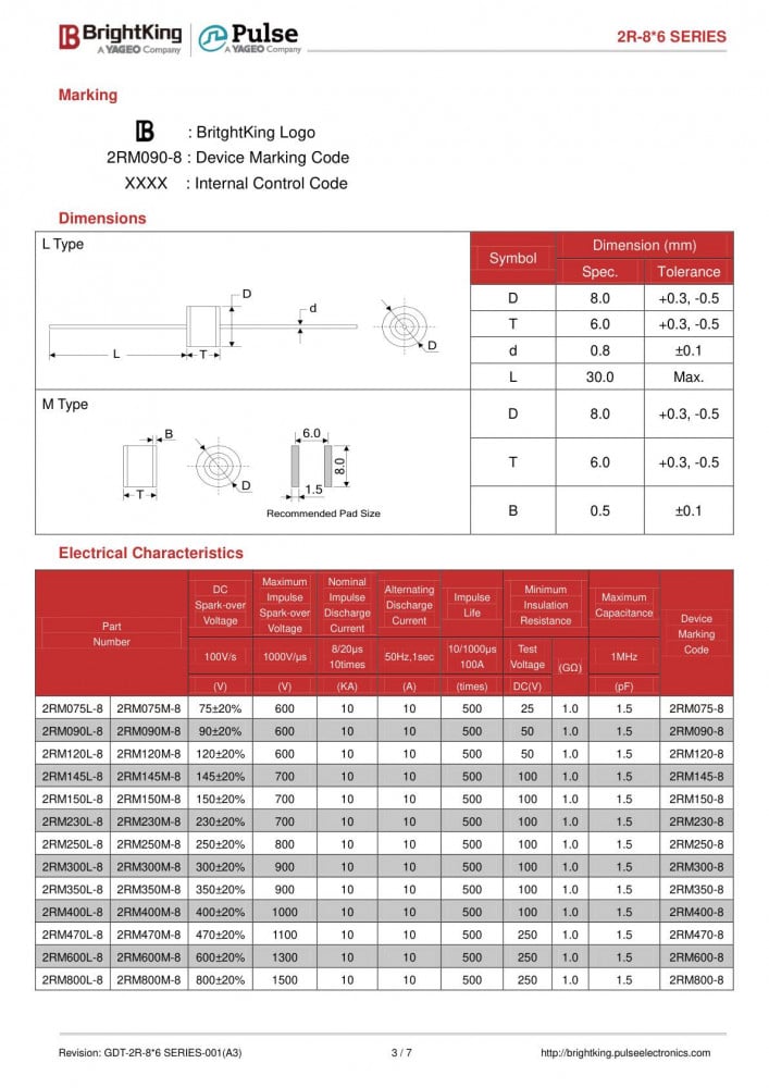 2RP600L-8 datasheet page 2