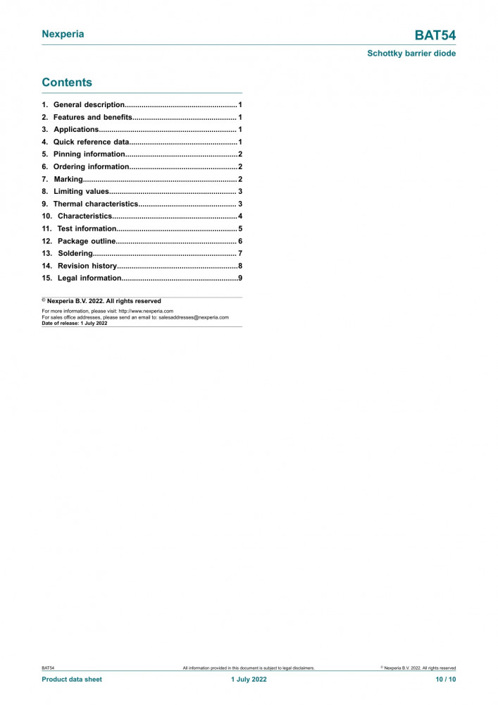 BAT54 technical document page 10