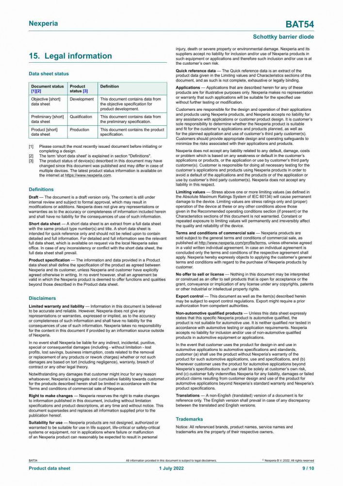 BAT54 technical document page 9