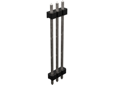 Milli-Grid Header, Single Row, Dual Body, Through Hole, Vertical, 3 Circuits, Tin (Sn) Overall Plating, 20.00mm Stacking Height, 2.25mm Tail Length, Tray, Lead-Free for sale
