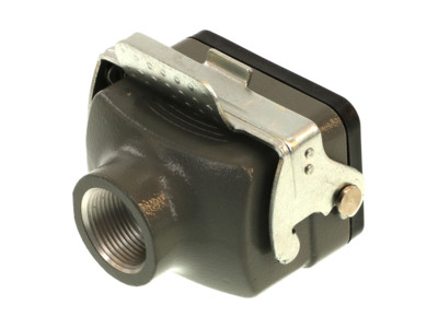 Heavy-Duty Standard (STD) Single Lever Coupler, Die-cast Aluminum, with 1 Lever, Top Entry, with Gasket, Size 6B «44x27», Extended Pg16 Thread, Grey for sale