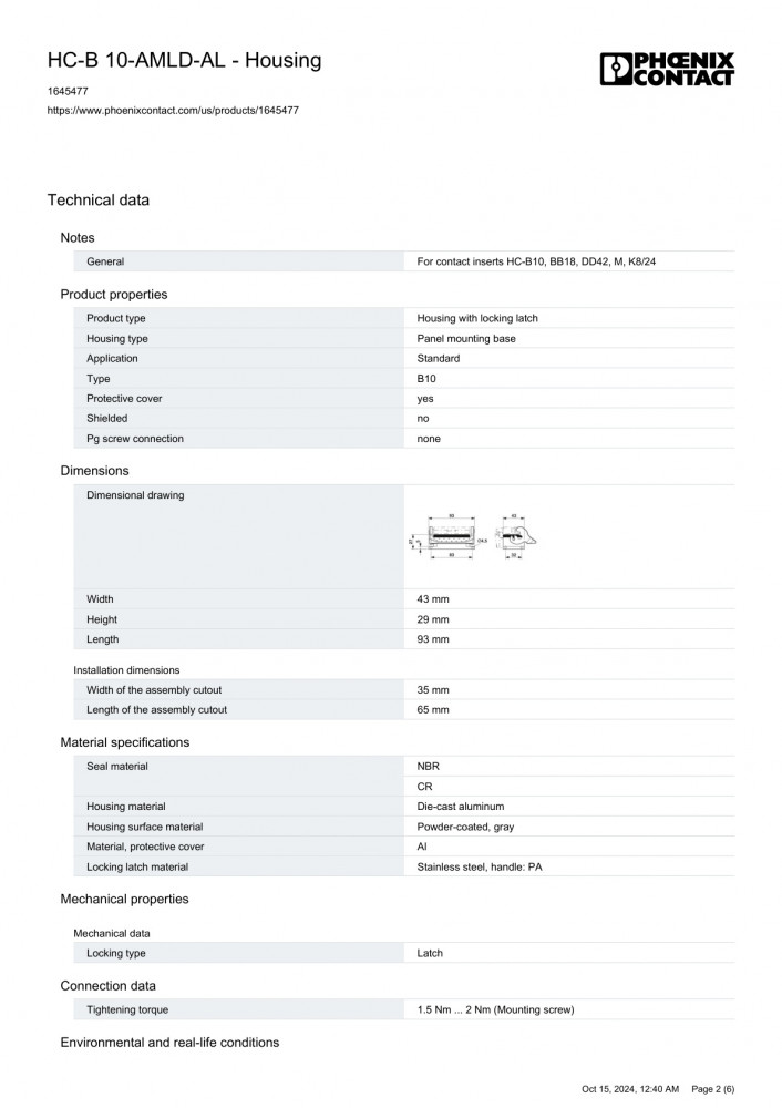 Phoenix Contact 1645477 product data page 2