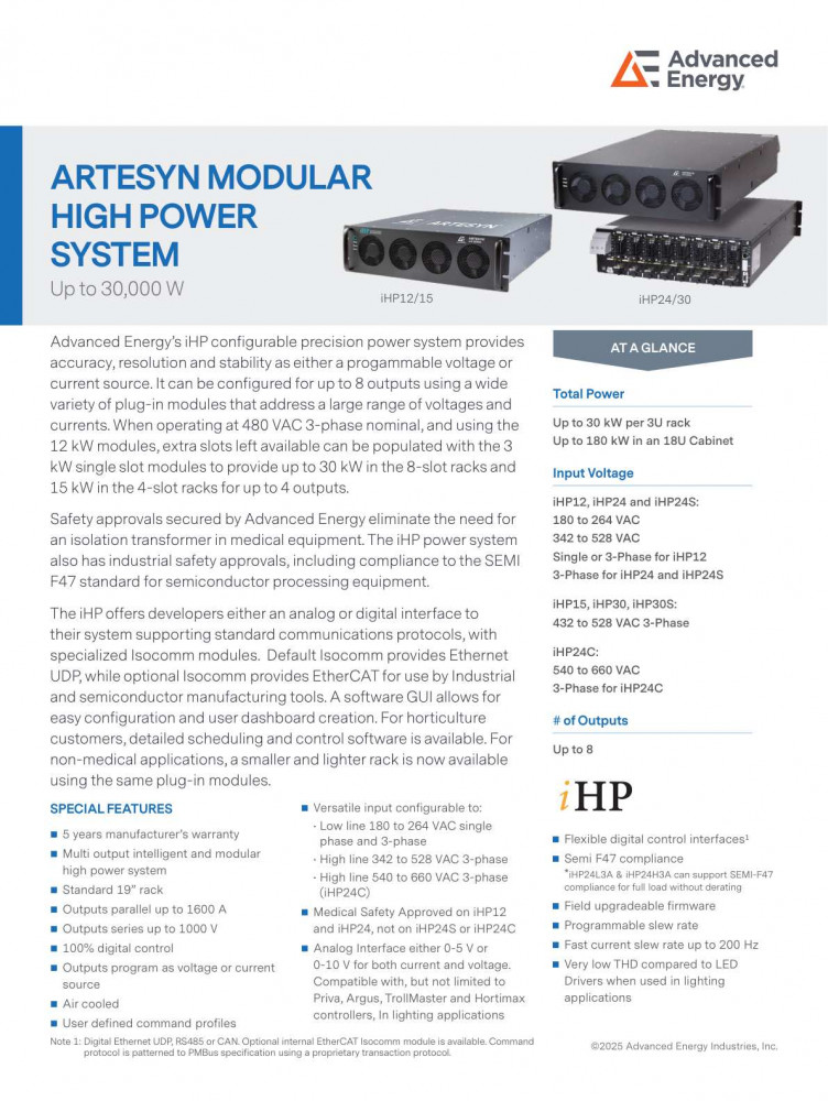 iHP power system datasheet page 1
