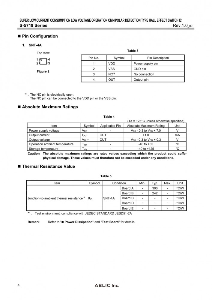 S-5719 datasheet page 4