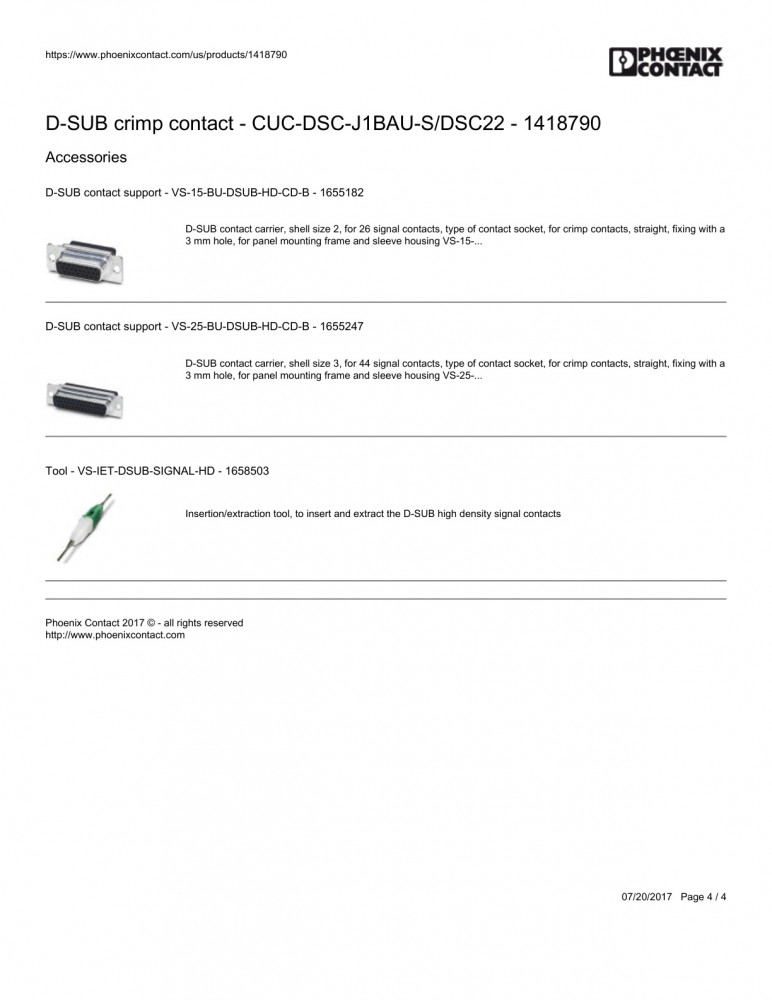 Phoenix Contact 1418790 technical document page 4