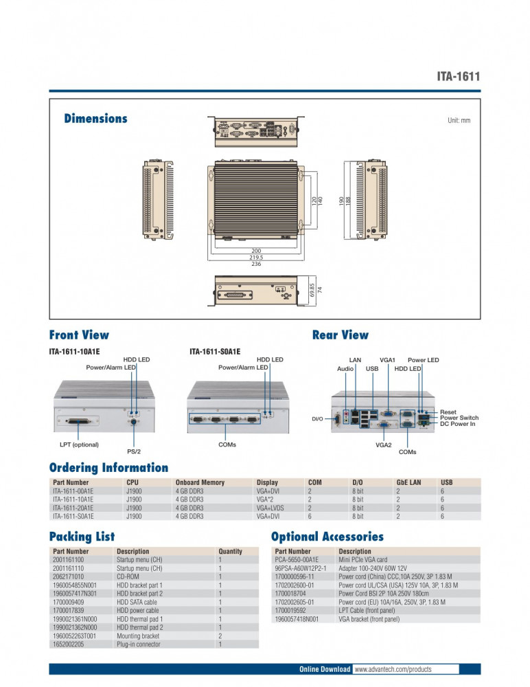 ITA-1611-00A1E technical document page 2