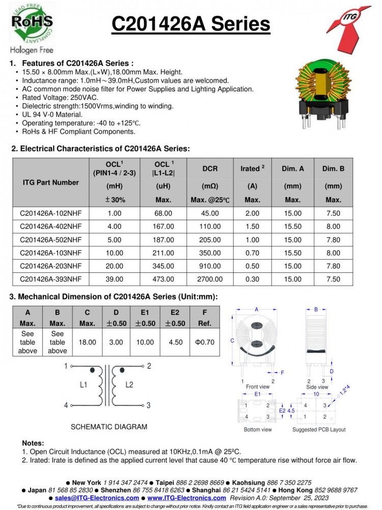 C201426A technical document page 1