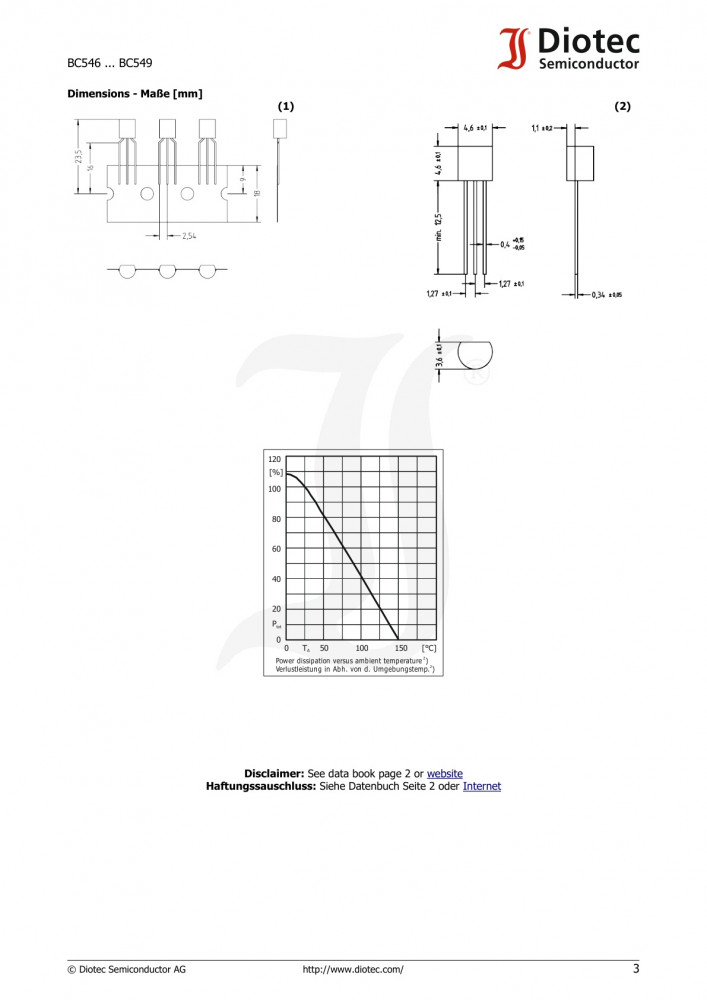 DIOTEC BC546 to BC549 datasheet page 3