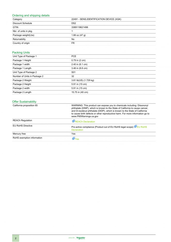 XGHB441645 technical document page 2