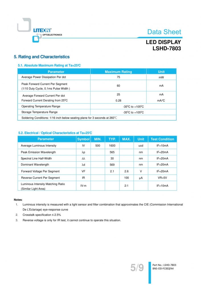 LSHD-7803 datasheet page 6