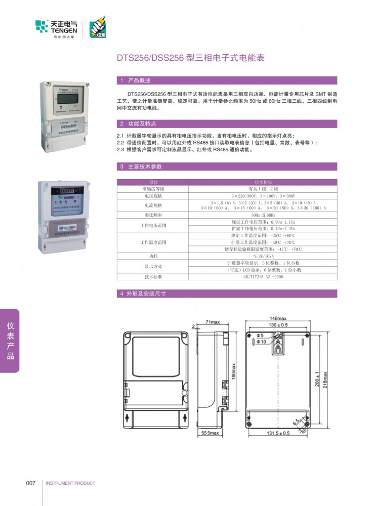 TENGEN DTS256 technical document preview