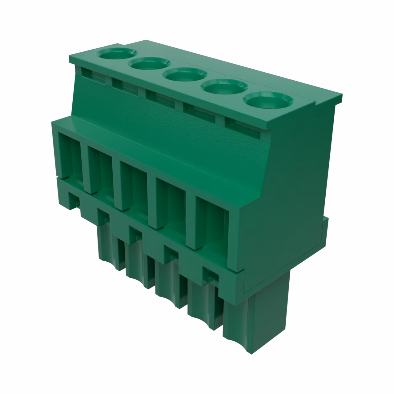 3.81mm Pitch Eurostyle Vertical Plug, with Reverse Imprinting, Rear Wire  Entry, Green Housing, 5 Circuits for sale