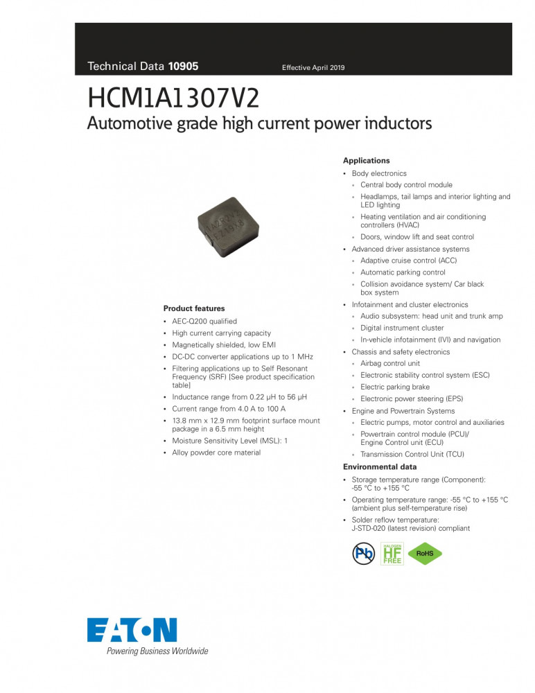 HCM1A1307V2 technical document page 1