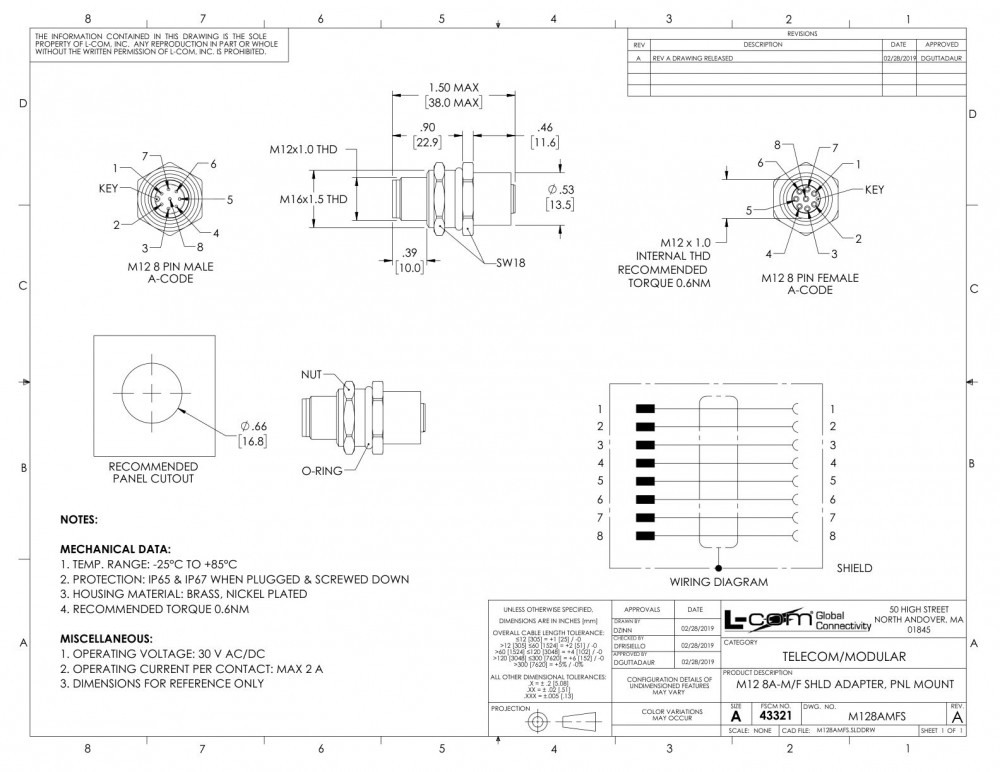 M128AMFS technical document preview