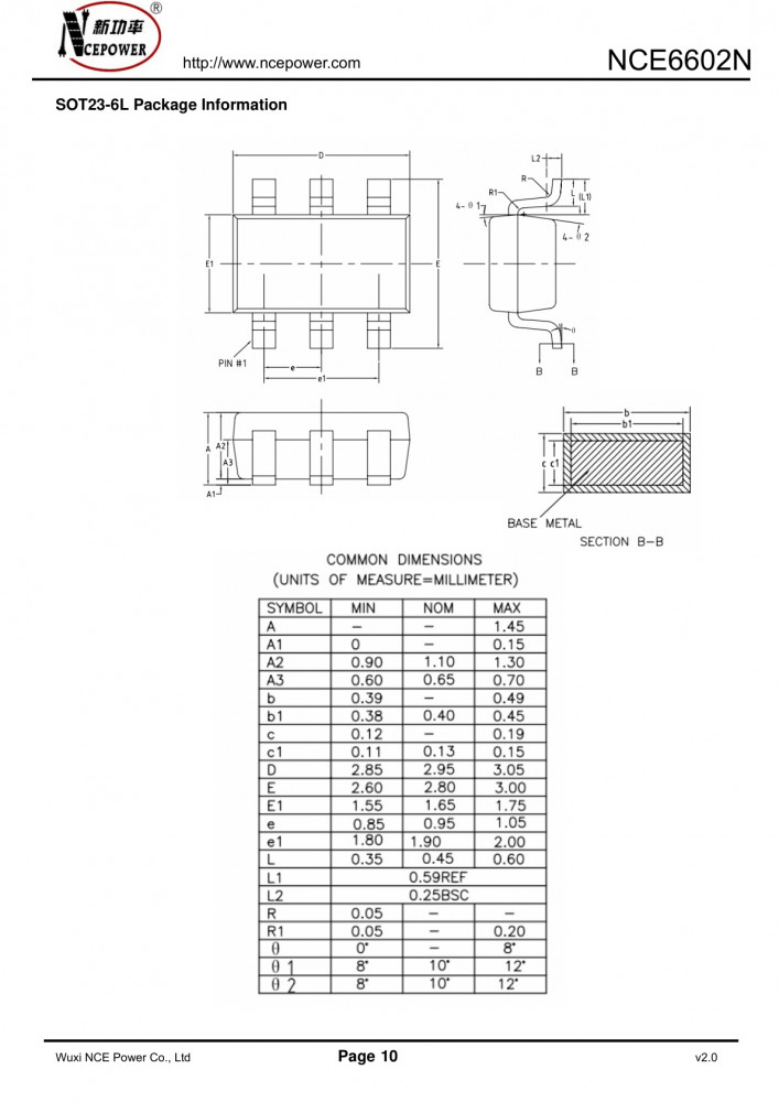 NCE6602N datasheet page 10