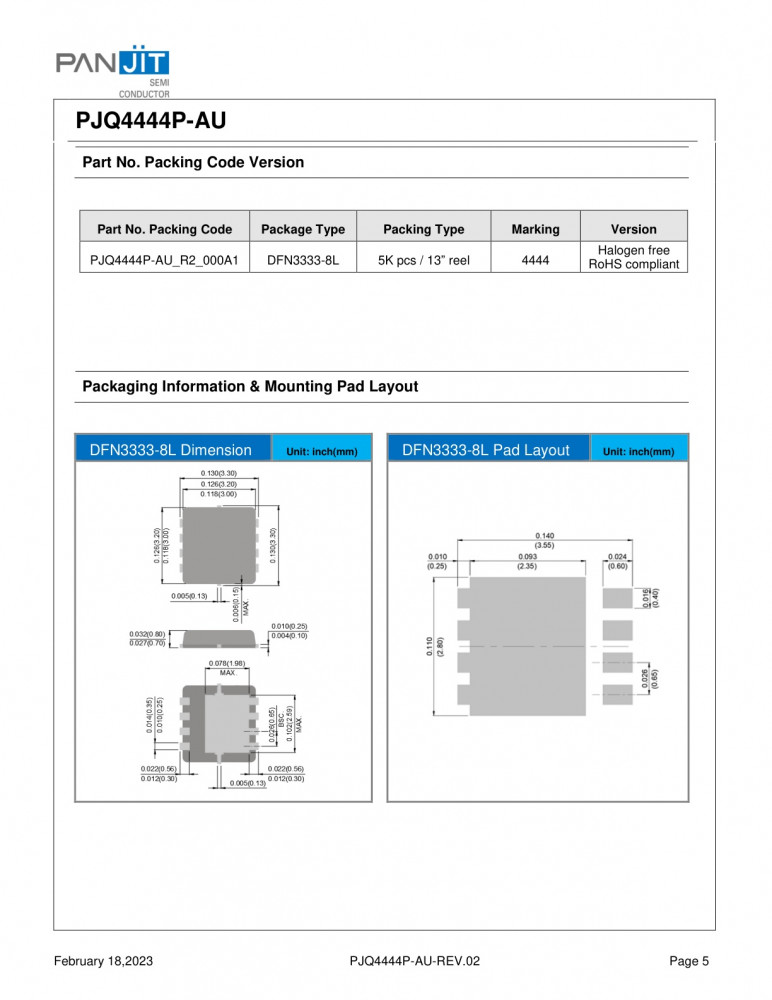 PJQ4444P-AU datasheet page 5