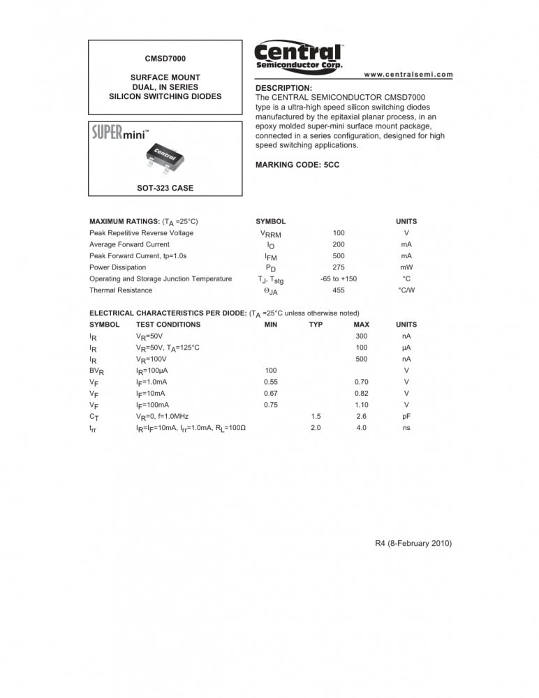 CMSD7000 datasheet page 1