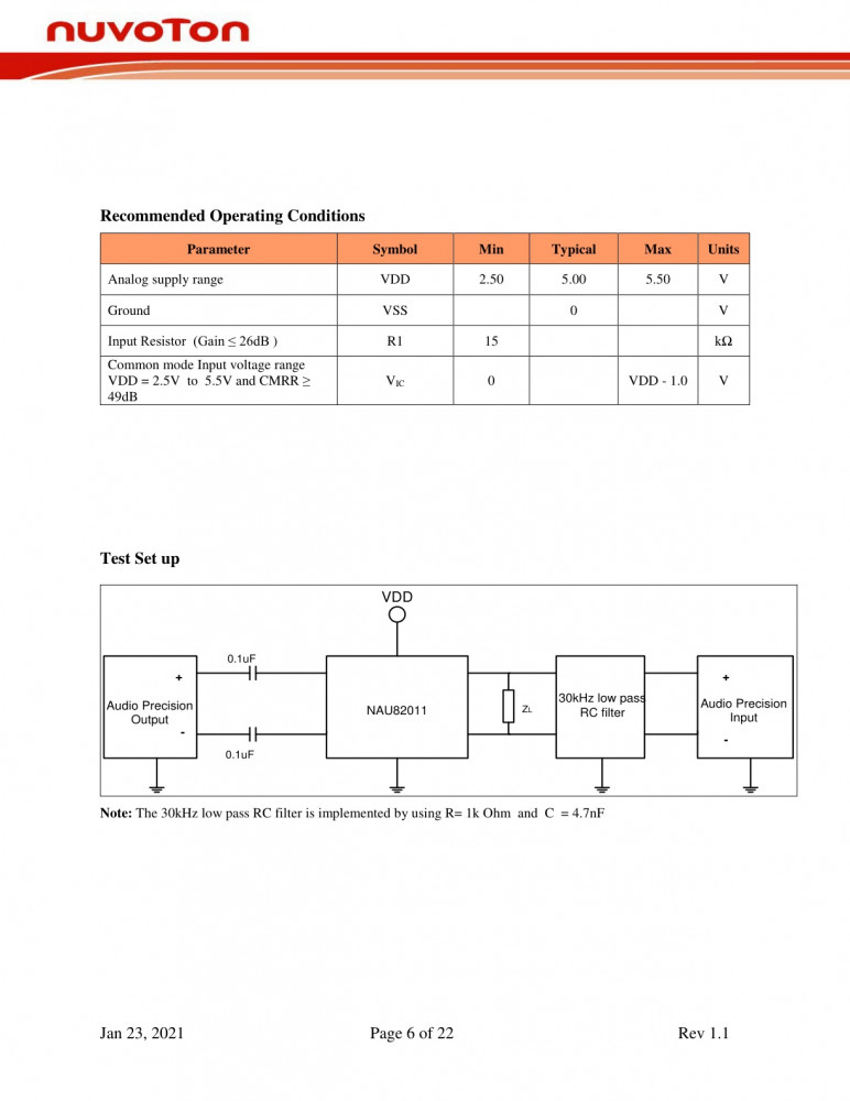 NAU82011YG datasheet page 6
