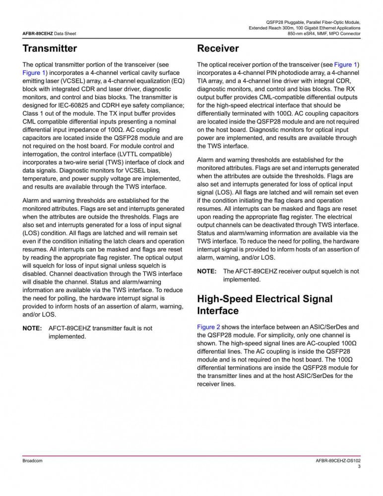 AFBR-89CEHZ datasheet page 3