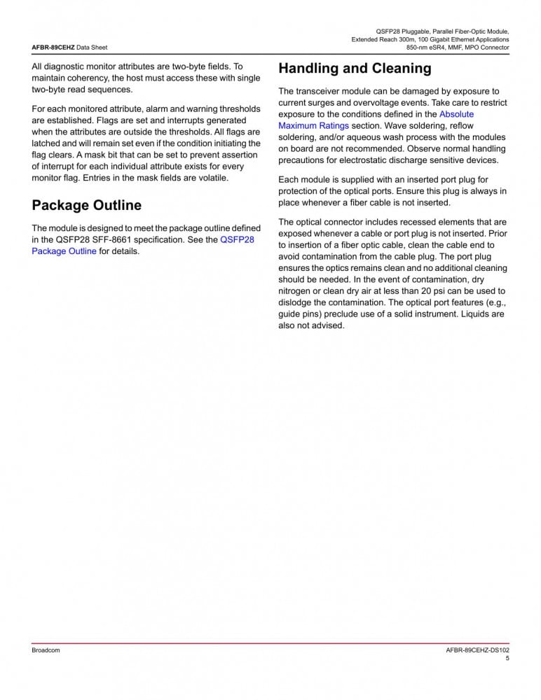 AFBR-89CEHZ datasheet page 5