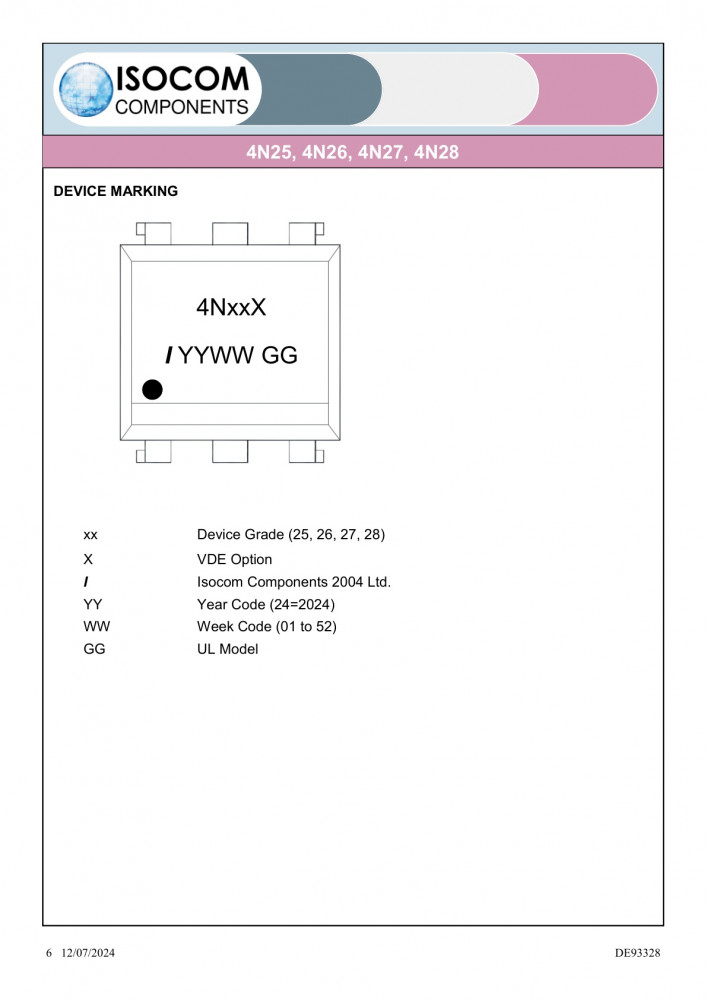 4N28SM datasheet page 6