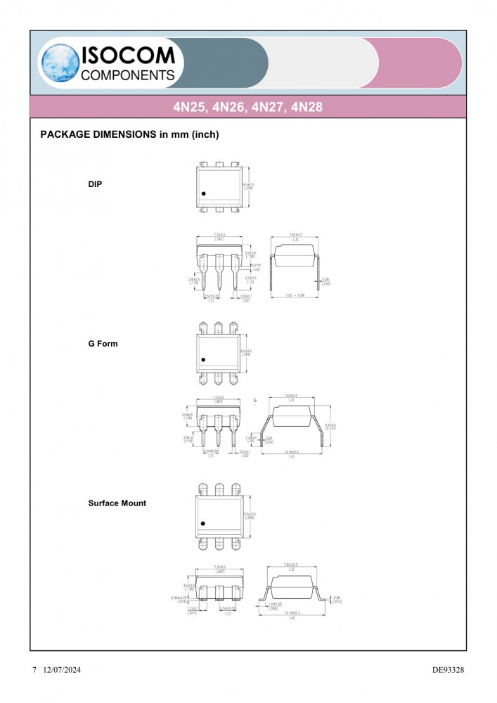 4N28SM datasheet page 7