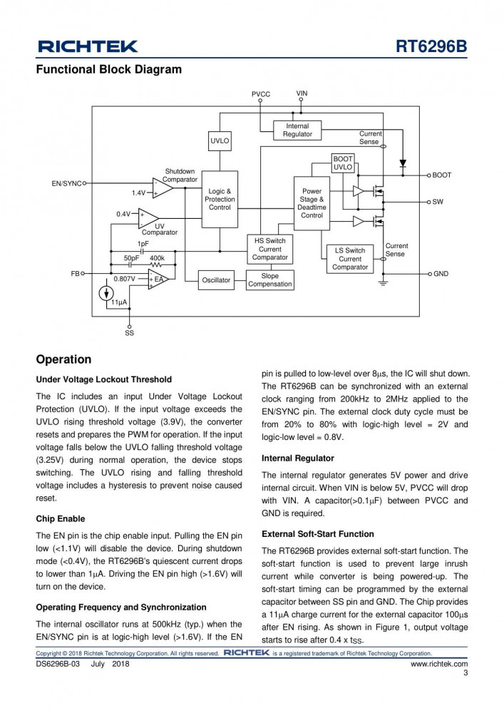 RT6296B datasheet page 3