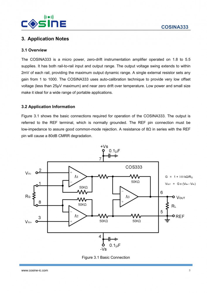COSINA333MRA datasheet page 5